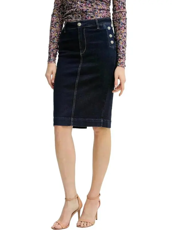 Liu Jo Button-detailed Skirt - Blue