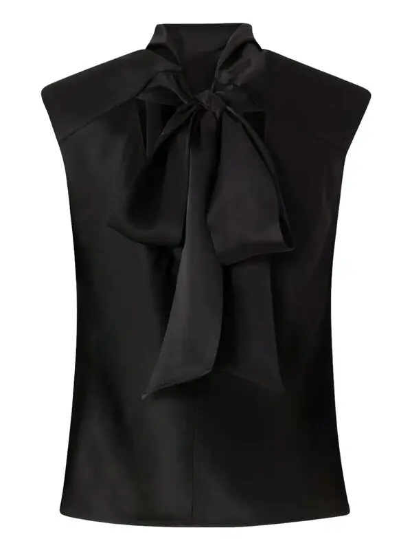 Pinko Draped Sleeveless Blouse - Black