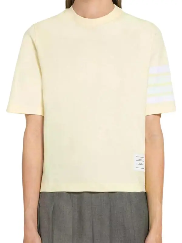 Thom Browne Short-sleeve Four Bar Tee - Yellow