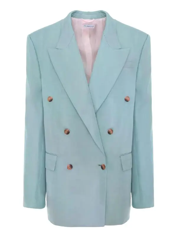 CUANNA Betty Double-breasted Blazer - Blue