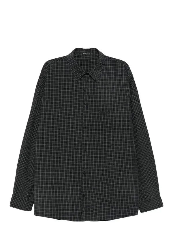 Balenciaga Checked Shirt - Grey