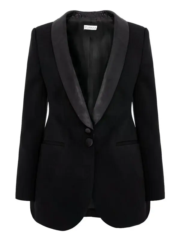 CUANNA Shawl-lapel Blazer - Black