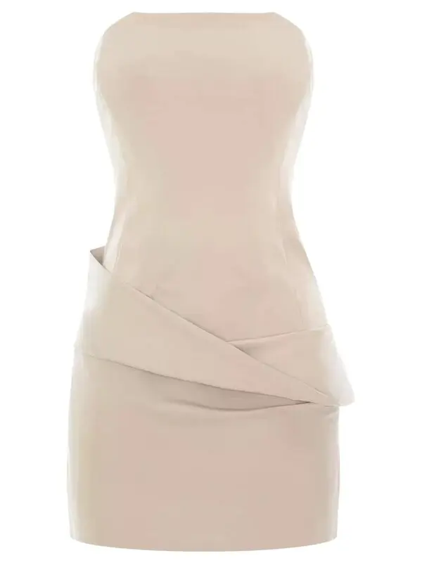 CUANNA Palermo Strapless Mini Dress - Neutrals