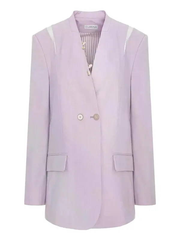 CUANNA Clarisa Double-breasted Blazer - Purple
