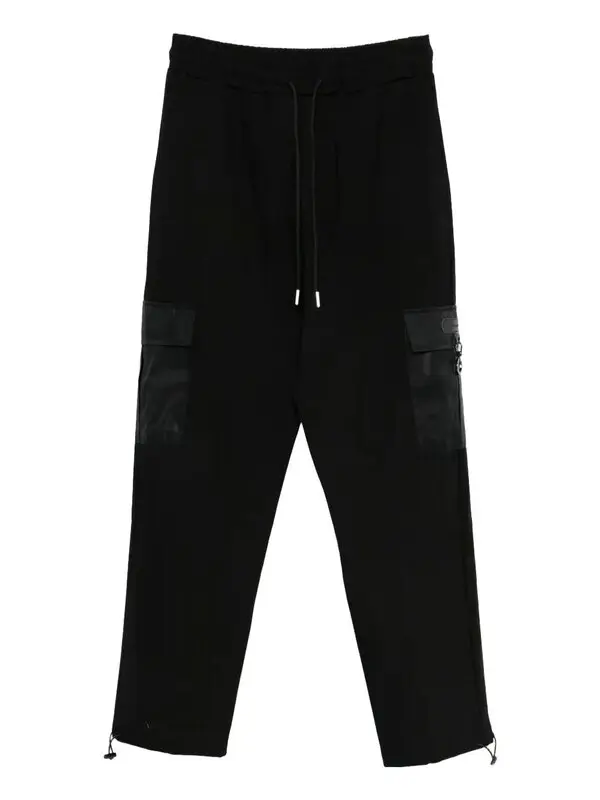YES LONDON Drawstring-waist Cargo Trousers - Black
