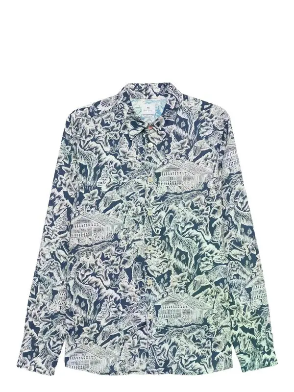 Paul Smith Printed Shirt - Blue
