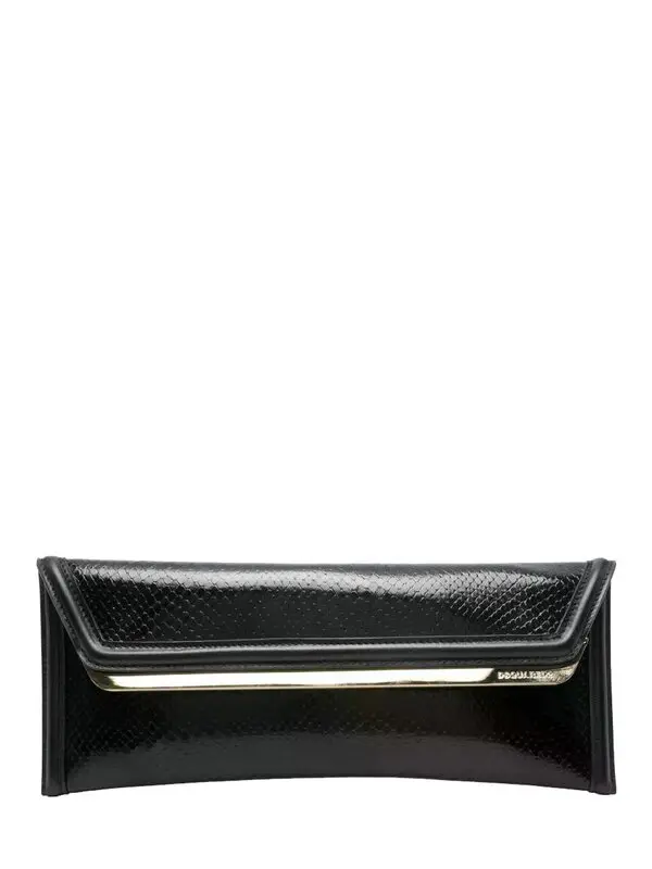 Dsquared2 Metallic-trim Leather Clutch - Black