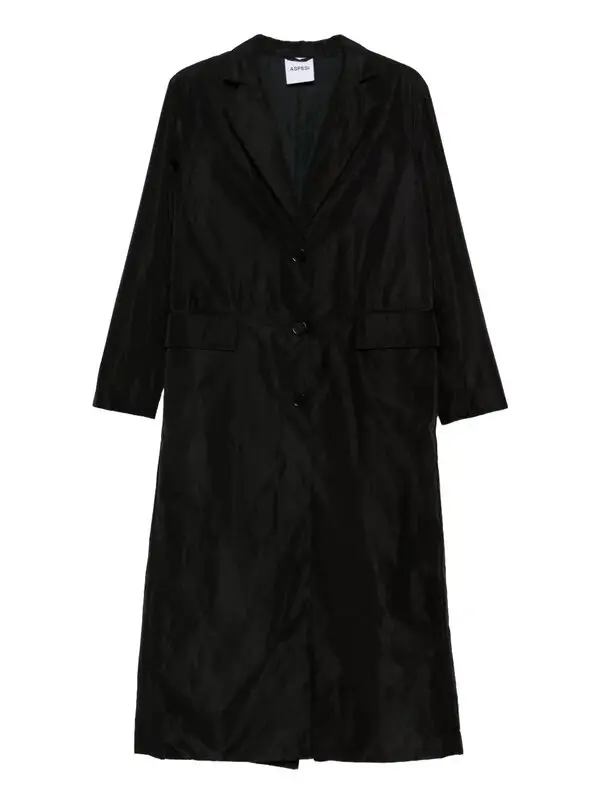 Aspesi Button Pocket Coat - Black