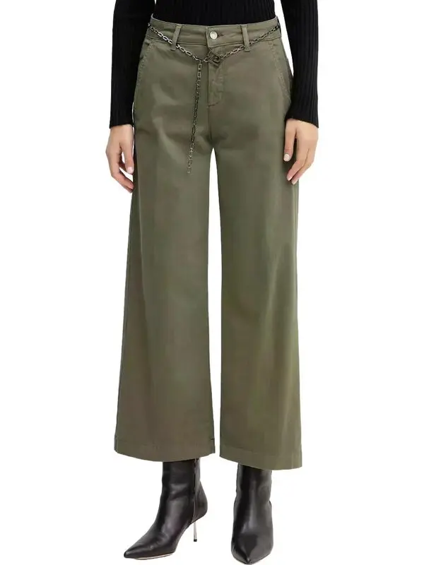 Liu Jo Chain-belt Trousers - Green
