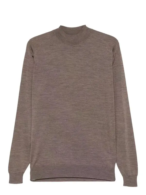 John Smedley High-neck Fine Knit Sweater - Brown