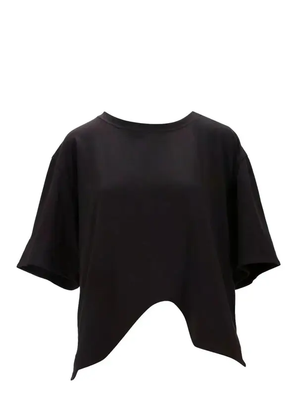 NICCOLO PASQUALETTI Asymmetric-hem Short-sleeve T-shirt - Black