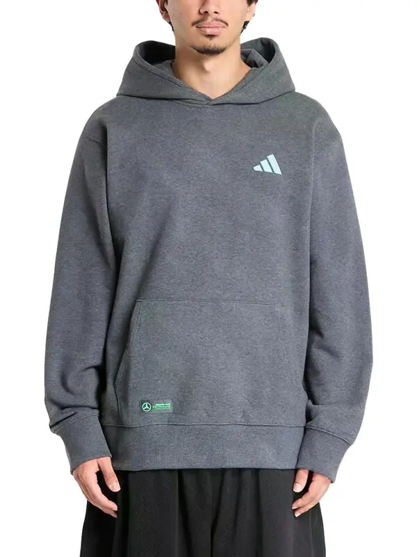 Adidas X Mercedes Logo-detail Hoodie - Grey