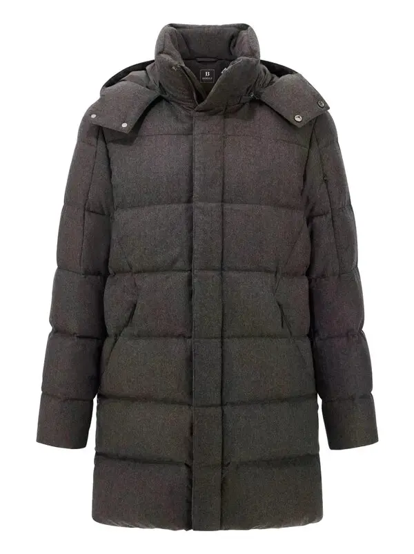 Boggi Milano Flannel Padded Parka - Brown