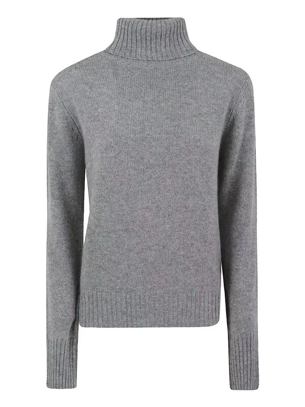 ALLUDE Roll-neck Sweater - Grey