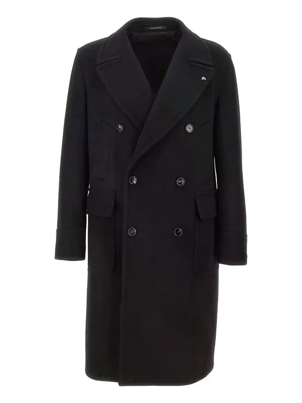 Tagliatore Sherry Double-breasted Peak-lapels Coat - Black