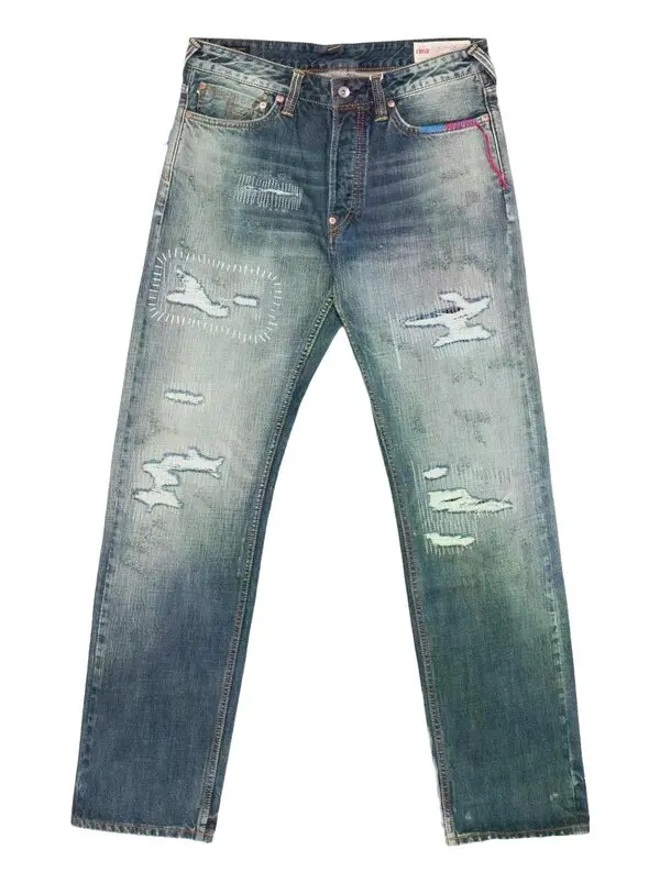 EVISU Distressed Jeans - Blue