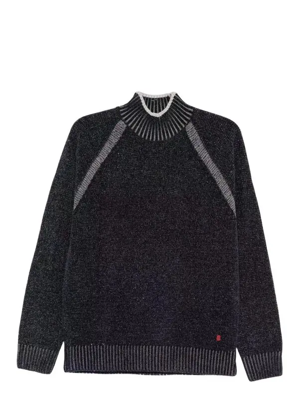 Liu Jo Ribbed Panelled Sweater - Black