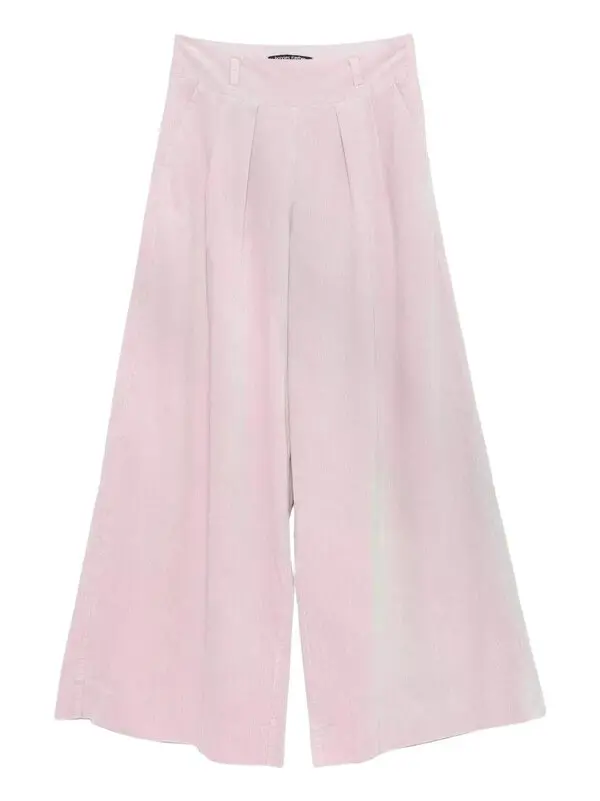 HANNES ROETHER Pleated Corduroy Trousers - Pink