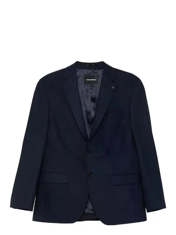 Karl Lagerfeld Single-breasted Blazer - Blue