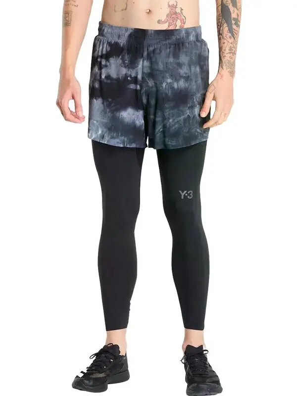Y3 Tie-dye Running Shorts - Black