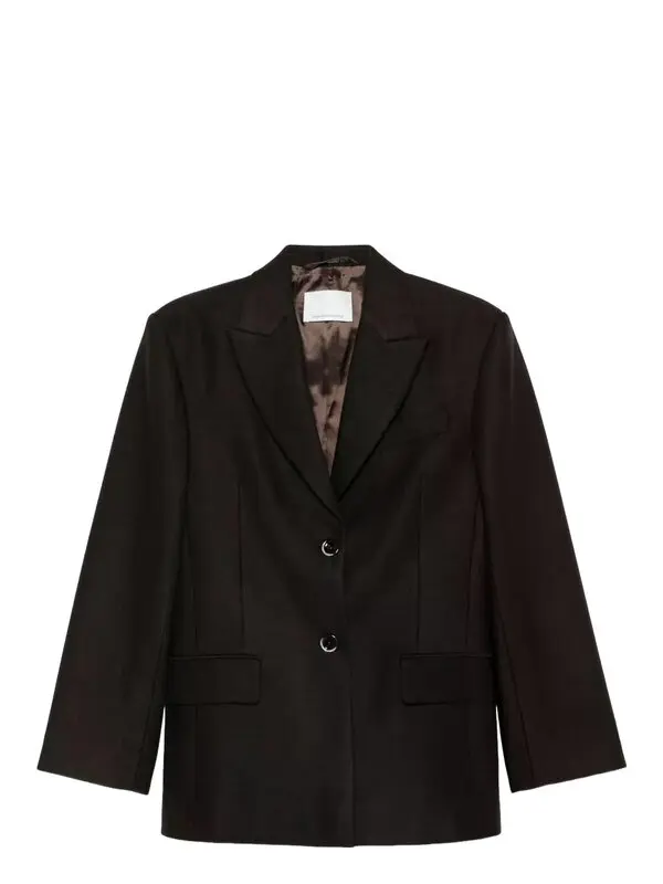NINE:INTHE:MORNING Wool Button Jacket - Brown