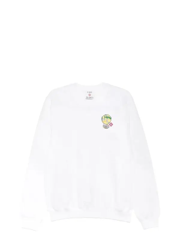 Casablanca Graphic Cotton Sweatshirt - White