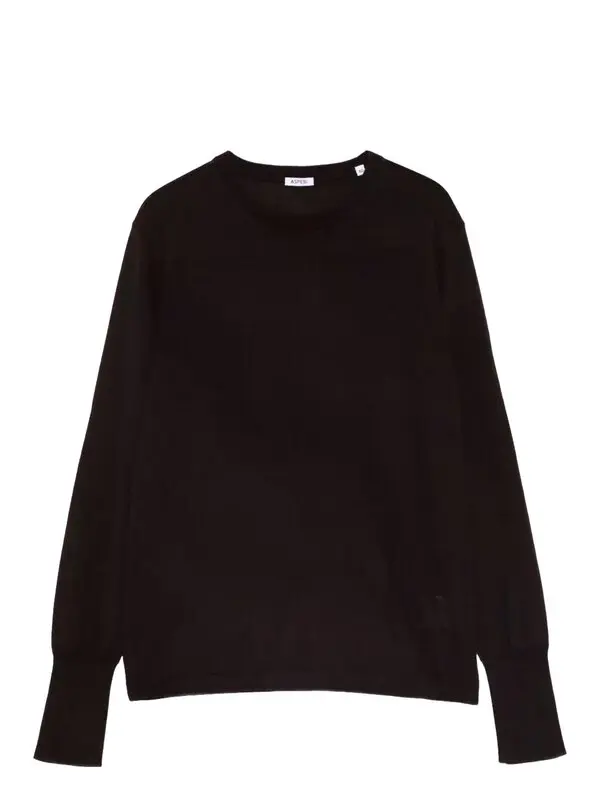 Aspesi Ribbed-trim Jumper - Brown