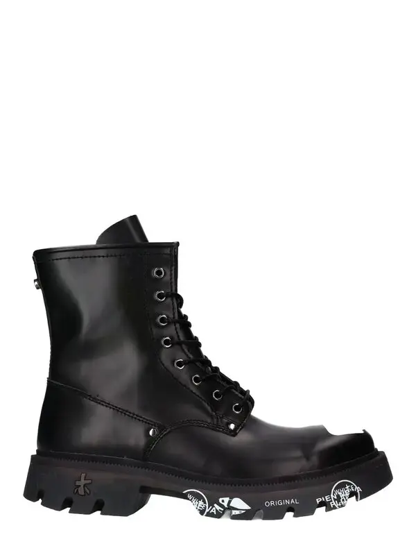 Premiata Brixton Lace-up Boots With Metal Toe Cap - Black