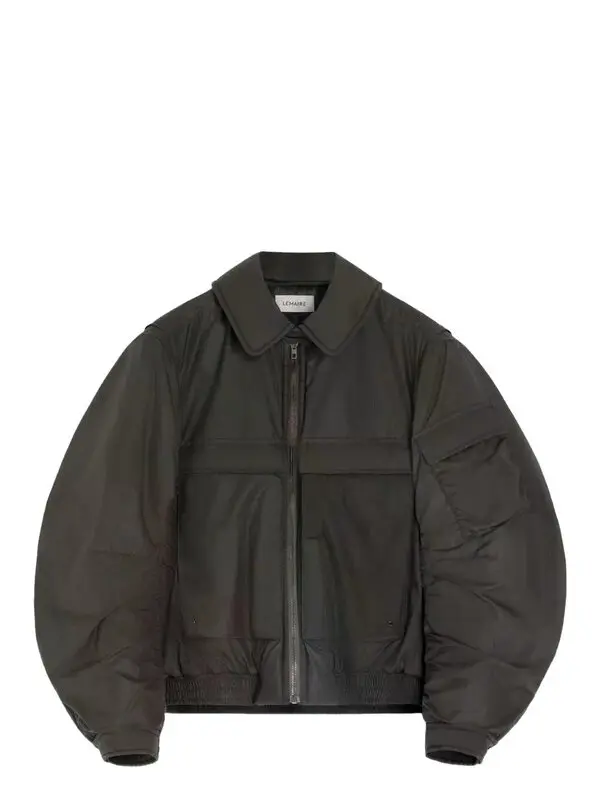 LEMAIRE Puffer Jacket With Detachable Collar - Brown