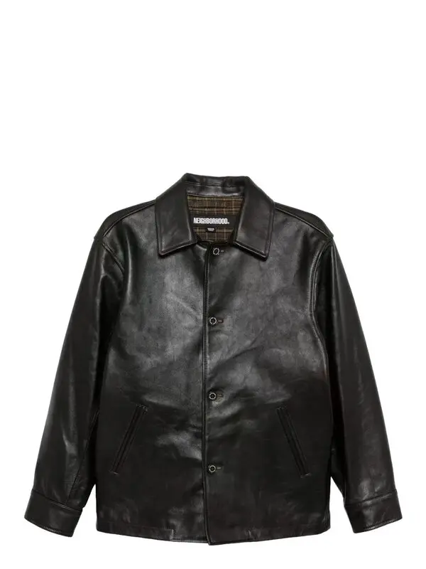NEIGHBORHOOD Leather Jacket - Brown