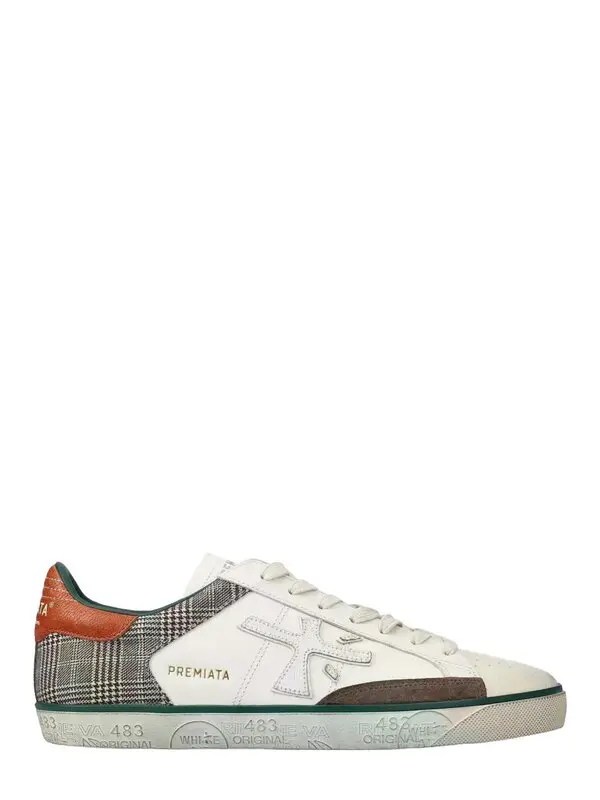 Premiata Panelled Steven Sneakers - White