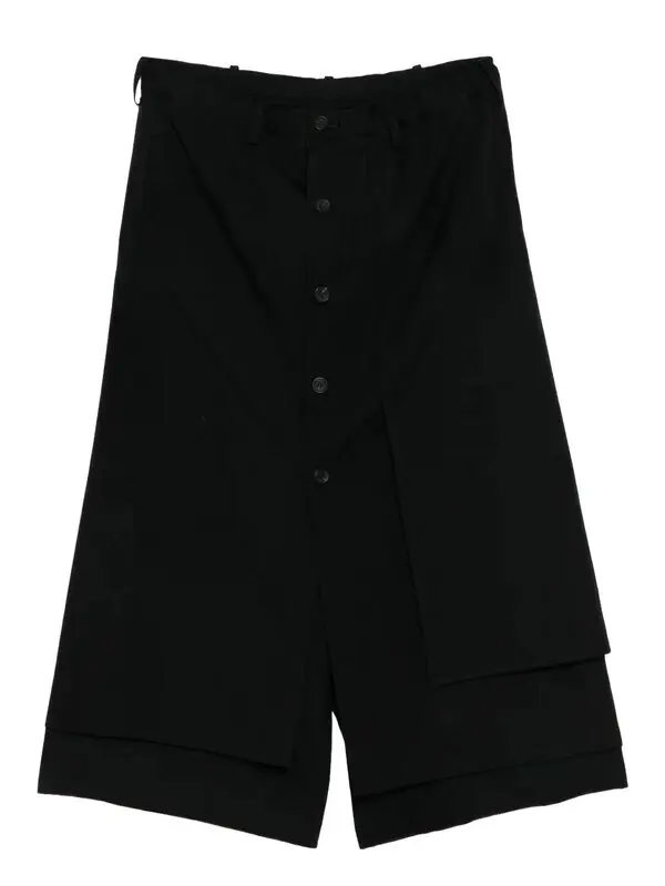 Yohji Yamamoto Gabardine Wrapped Trousers - Black