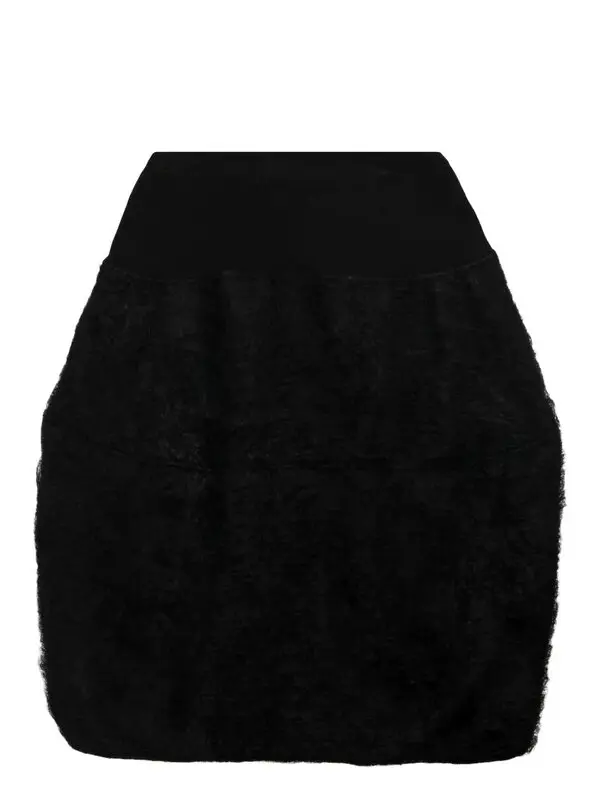 MELITTA BAUMEISTER Fur-embellished Skirt - Black