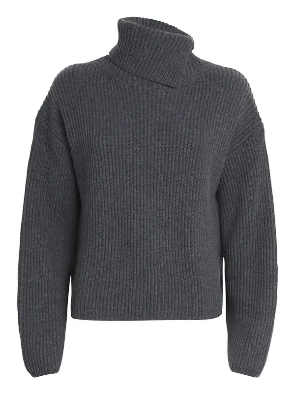 JOSEPH Wool-cashmere-silk Rollneck Sweater - Grey