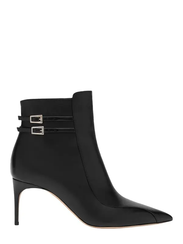 MALONE SOULIERS Giordana 70 Leather Ankle Boots - Black
