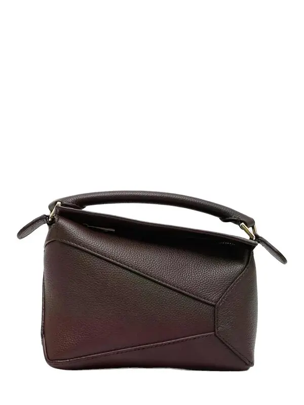 Loewe Mini Puzzle Calfskin Tote - Brown