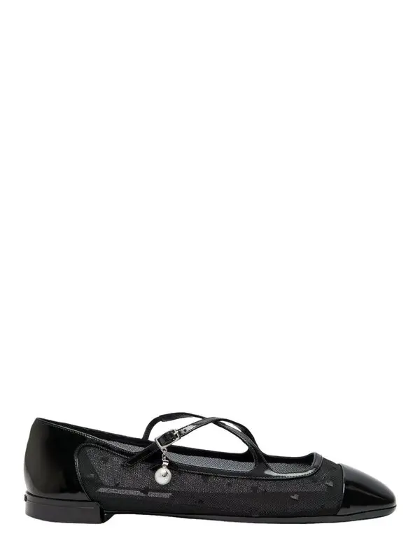 JIMMY CHOO Eleri Ballerina Ballet Flats - Black