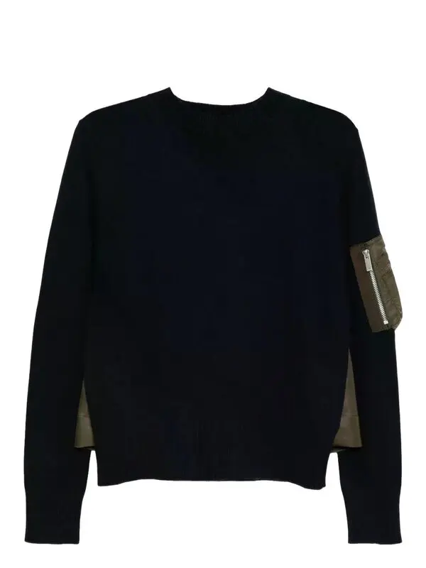 Sacai Nylon-patch Jumper - Blue