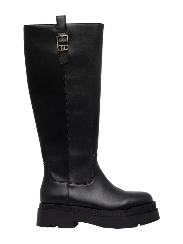 Liu Jo Leather Knee High Boots - Black