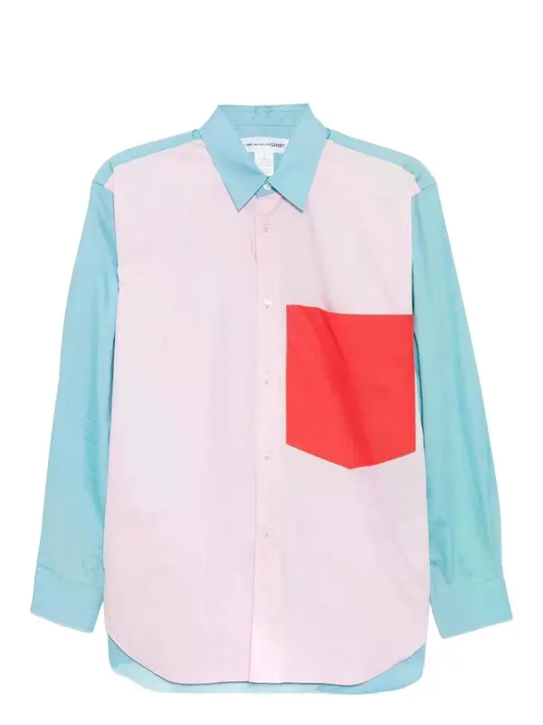 Comme Des Garçons Colour-patch Shirt - Pink