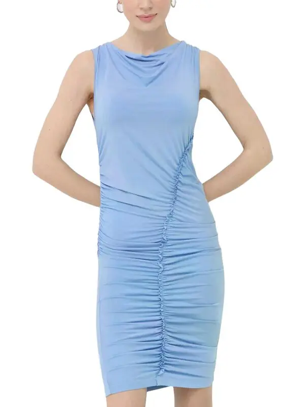 Patrizia Pepe Cowl-neck Midi Dress - Blue