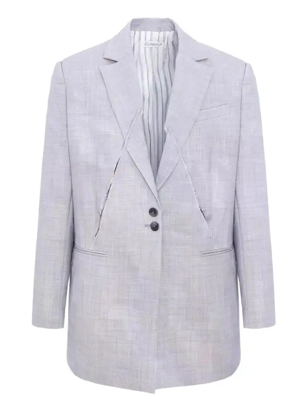 CUANNA Buttoned Blazer - Grey