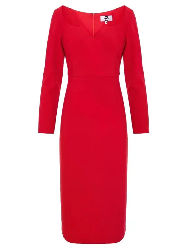 CUANNA Sophie Midi Dress - Red