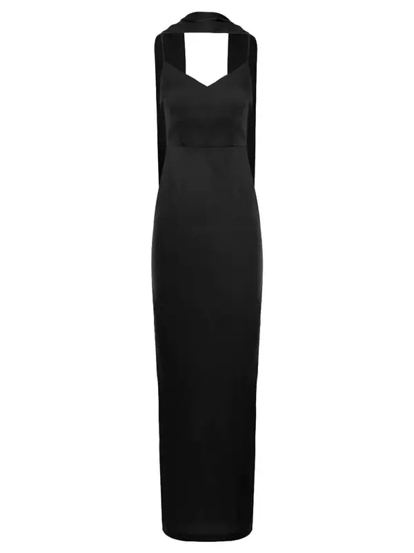 CUANNA Cara Spaghetti-strap Maxi Dress - Black