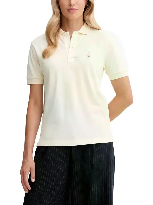 Bally Logo-embroidered Polo Top - Neutrals