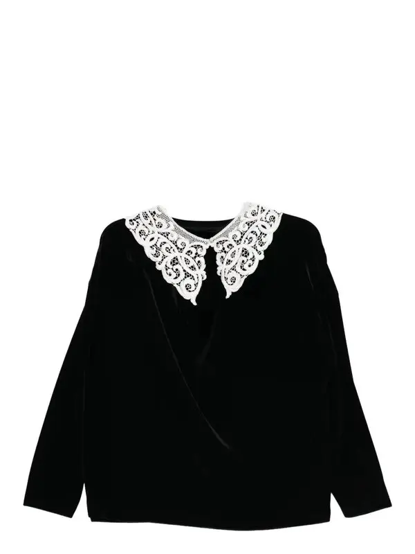 Junya Watanabe Lace-embellished Top - Black
