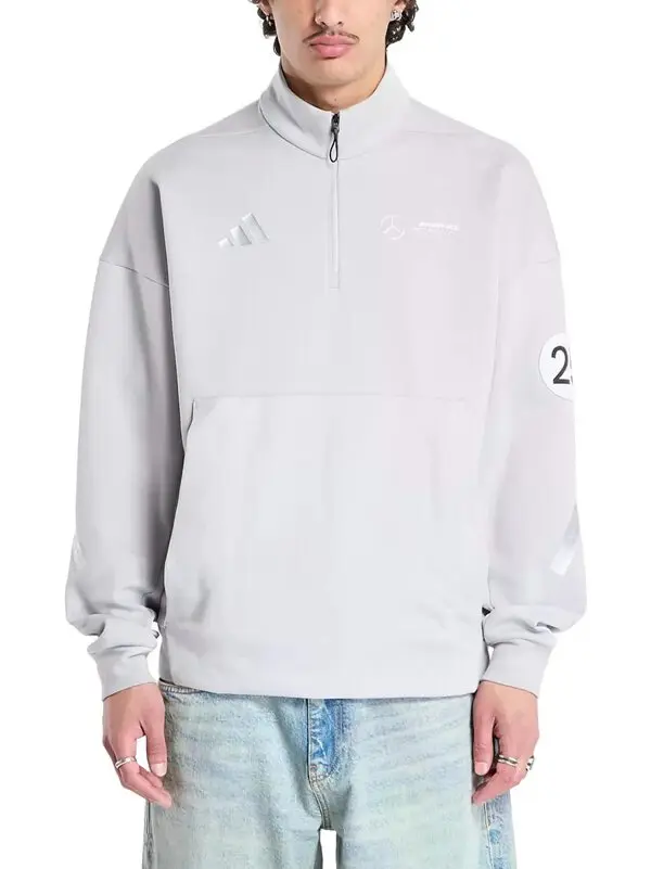 Adidas X Mercedes Amg Petronas Formula One Team Half-zip Sweatshirt - Grey