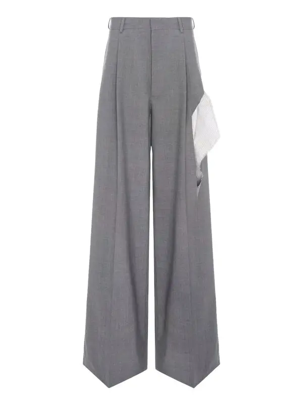 CUANNA Tyra Striped-detail Trousers - Grey