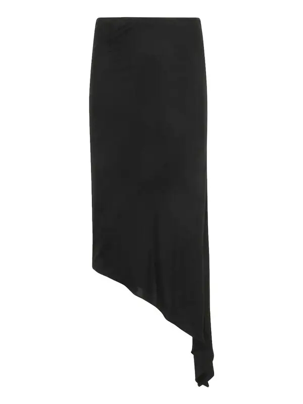 FRANCESCO MURANO Asymmetric Midi Skirt - Black