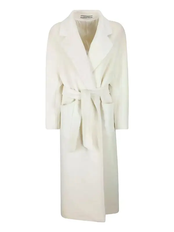 Tagliatore Charlize Belted Coat - White